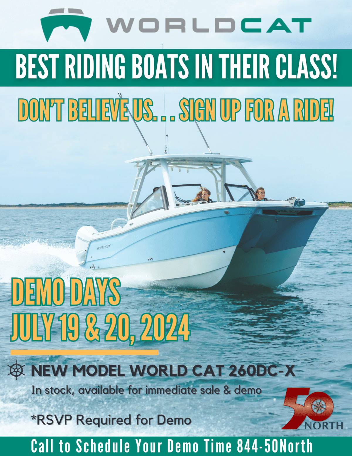 World Cat Demo Days – July 19 & 20, 2024 | 50 North Yachts